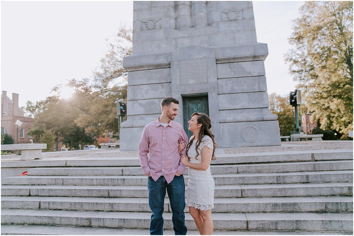 Downtown Raleigh Engagment Session | NC state campus | Sarah & Aaron ...