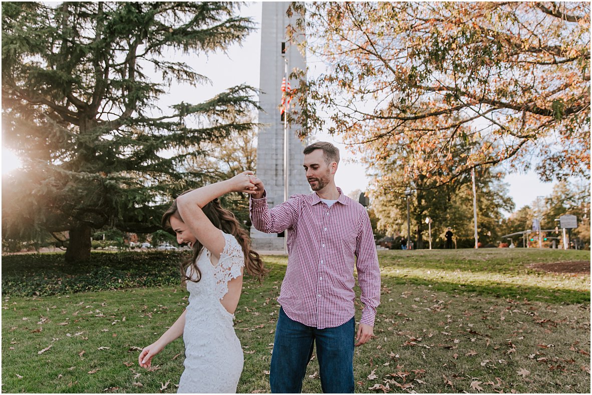 Downtown Raleigh Engagment Session | NC state campus | Sarah & Aaron ...